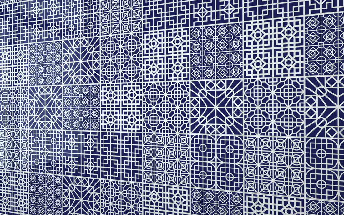 Standard Tile Victorian Blue Design Wall Panel (1220x2440mm) - Reco ...