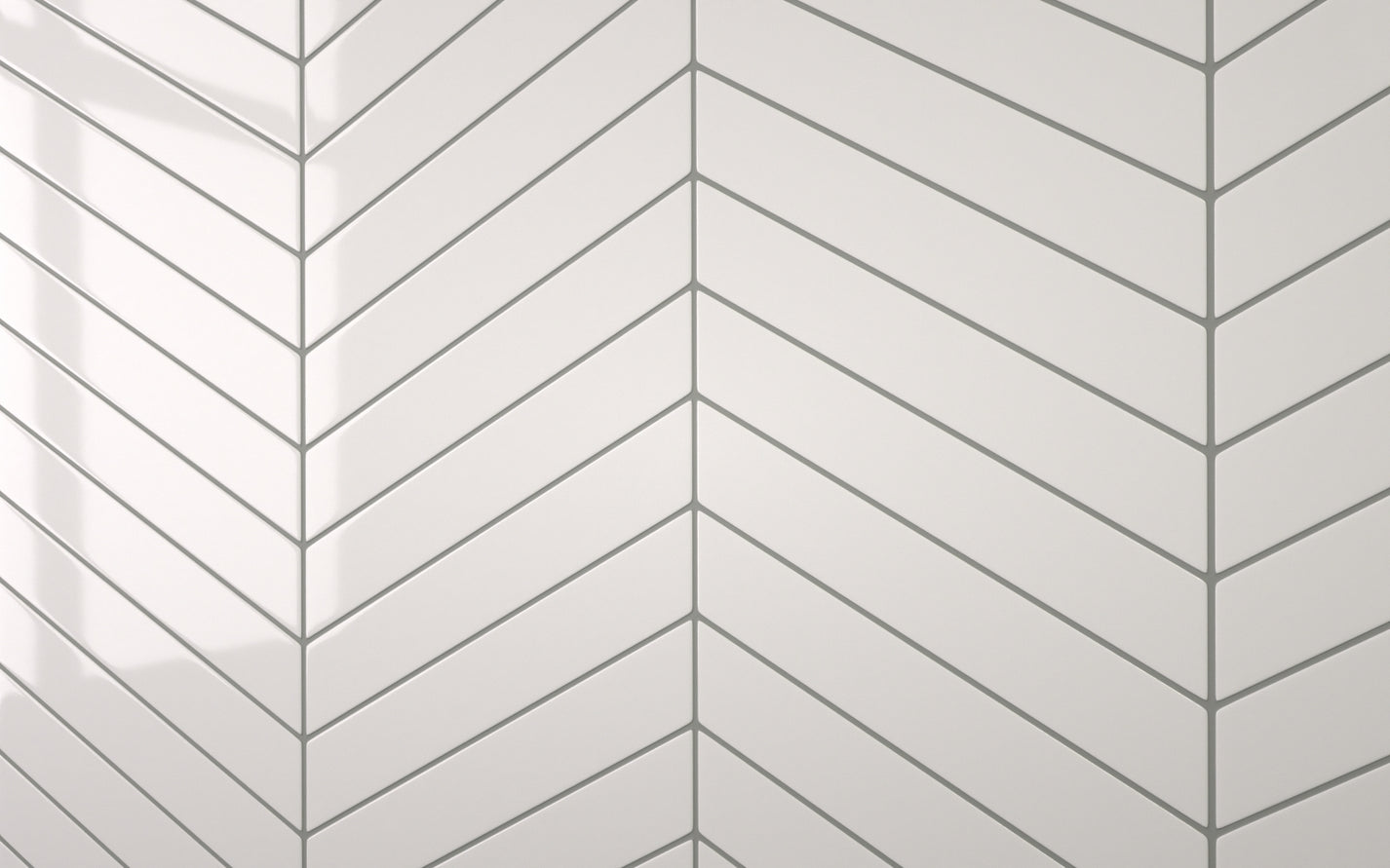 Chevron Tile White Wall Panel - Reco Surfaces