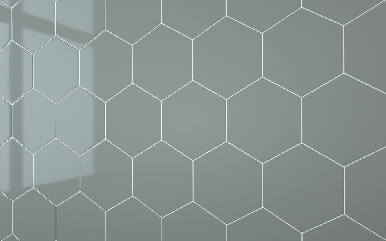 Hexagon Tile Dark Grey Wall Panel - Reco Surfaces
