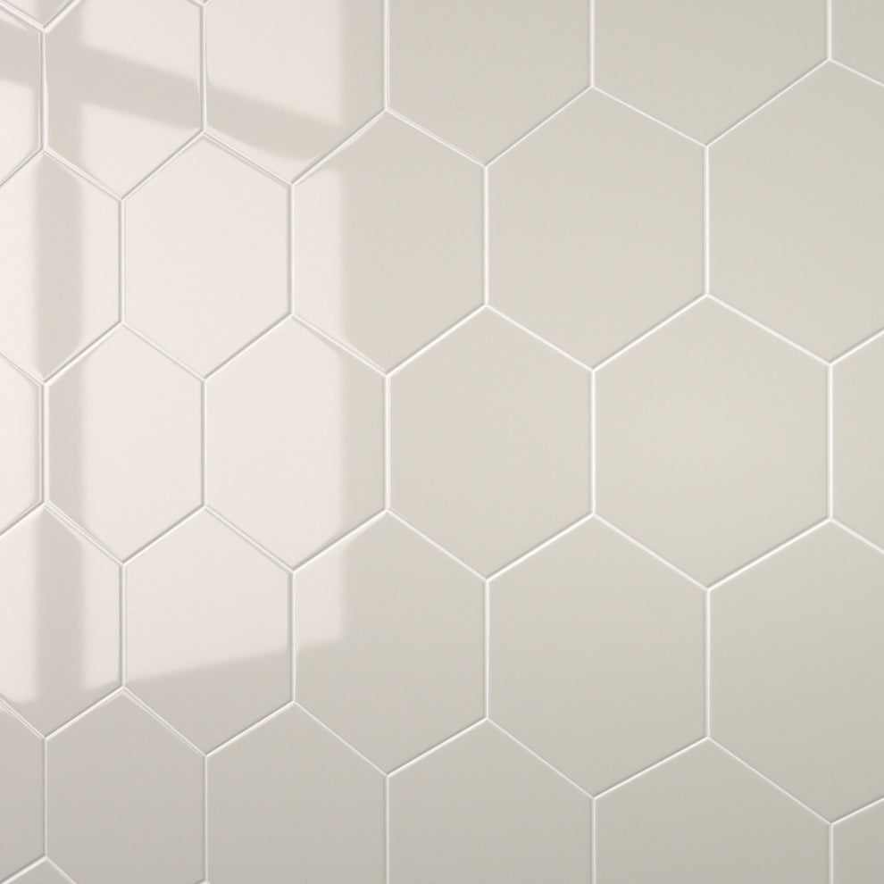 Hexagon Tile Light Grey Wall Panel - Reco Surfaces