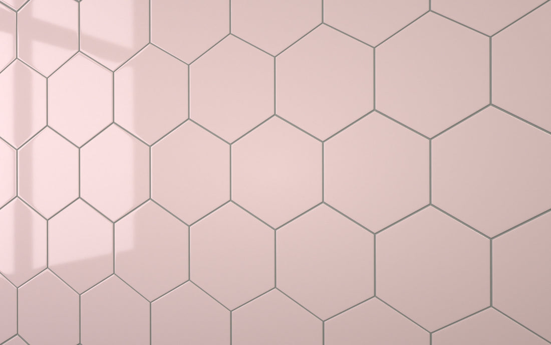 Hexagon Tile Pastel Pink Wall Panel - Reco Surfaces