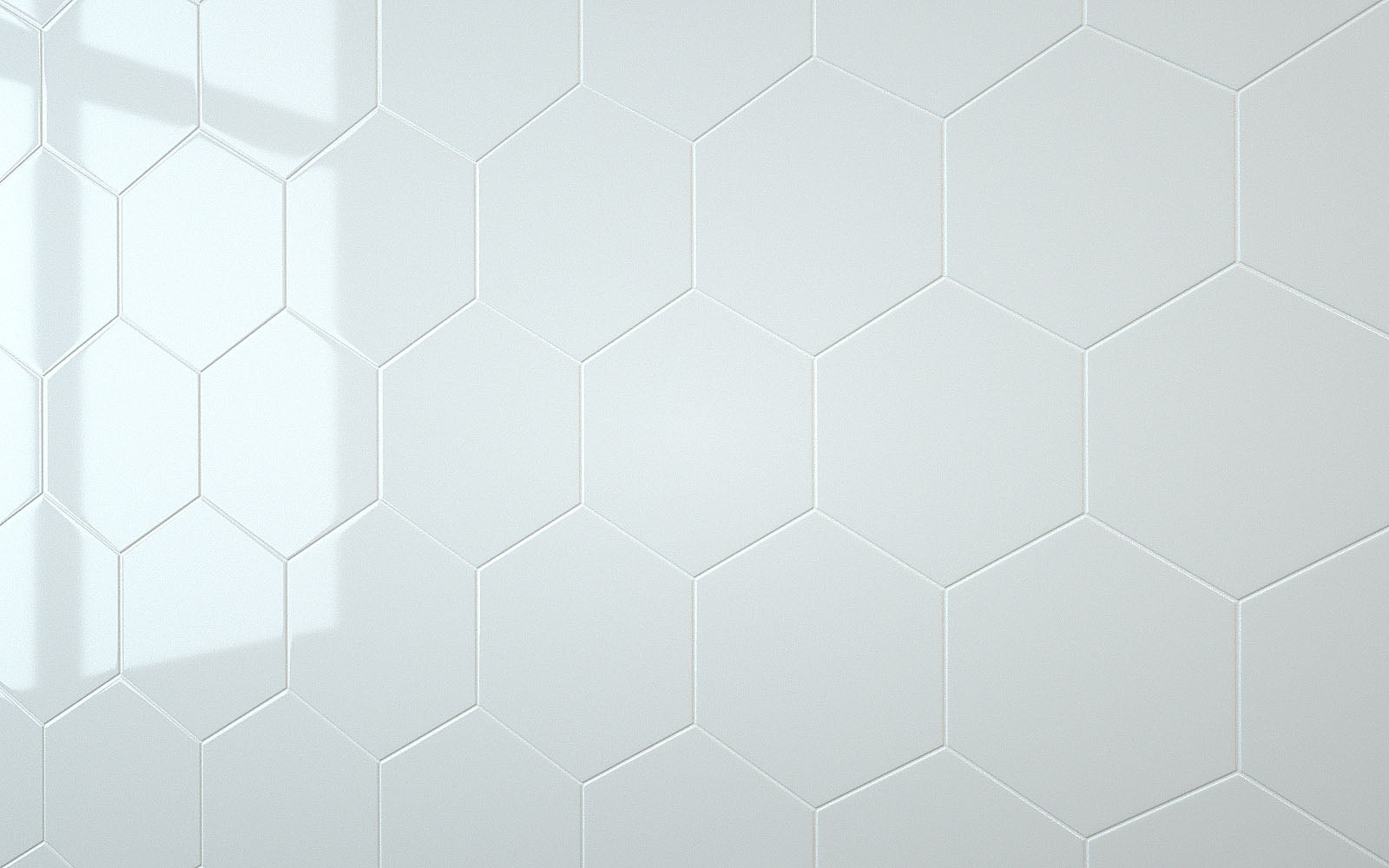 Sample: Hexagon White With White Grout - Reco Surfaces