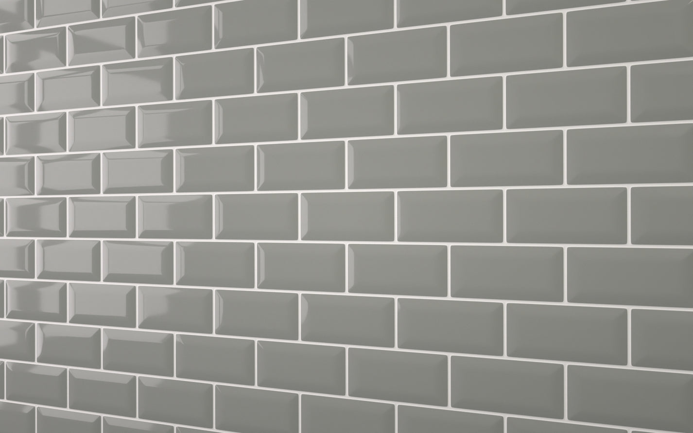 Bevel Metro Tile Wall Panel Dark Grey - Reco Surfaces