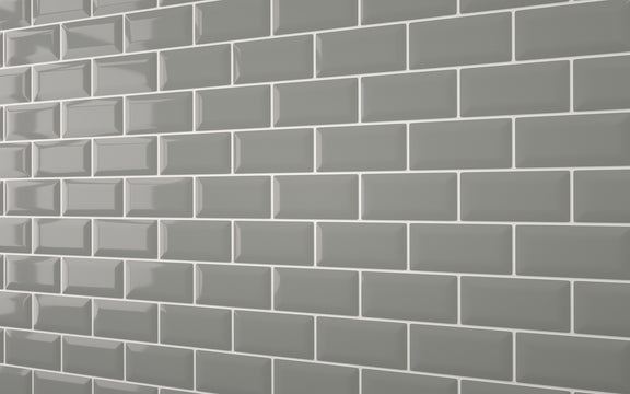 Bevel Metro Tile Wall Panel Dark Grey - Reco Surfaces