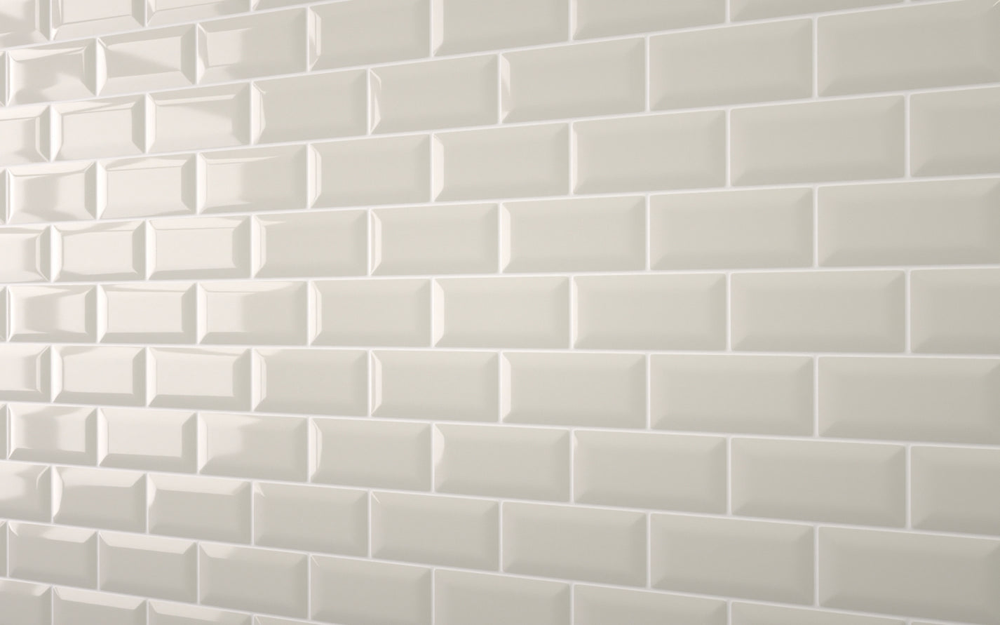 Bevel Metro Tile Wall Panel Light Grey - Reco Surfaces