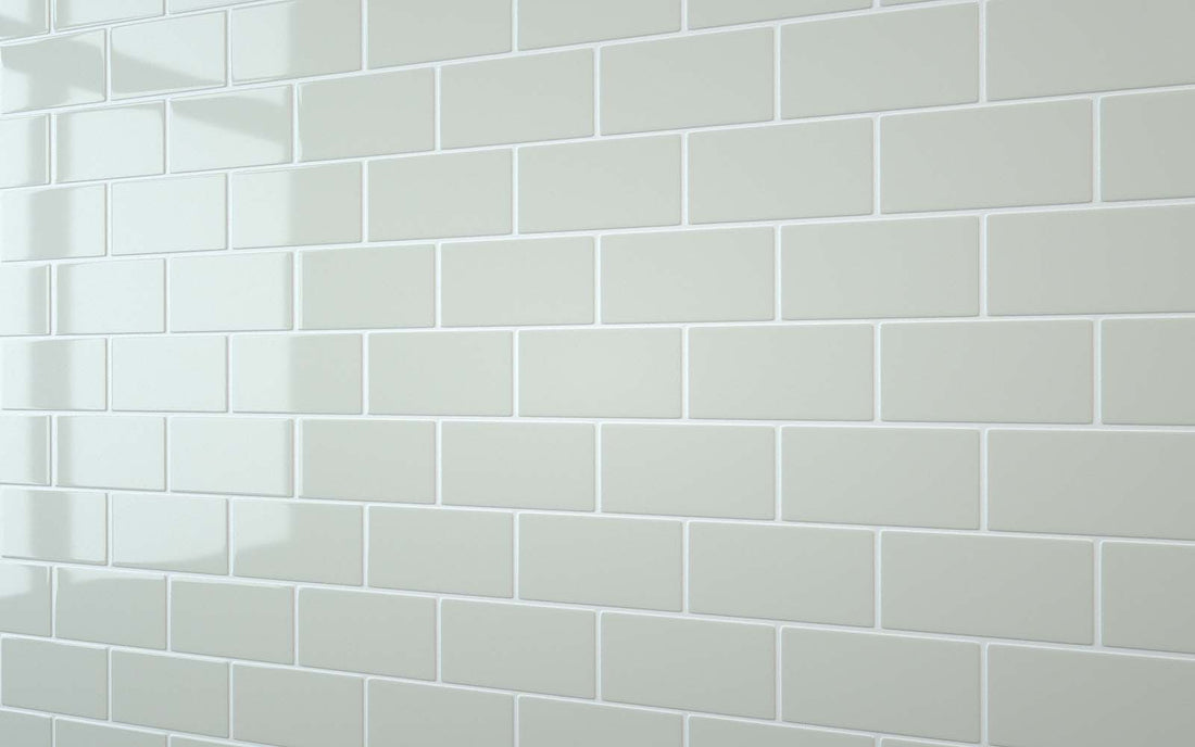 Small Flat Metro Tile Light Grey Wall Panel - Reco Surfaces
