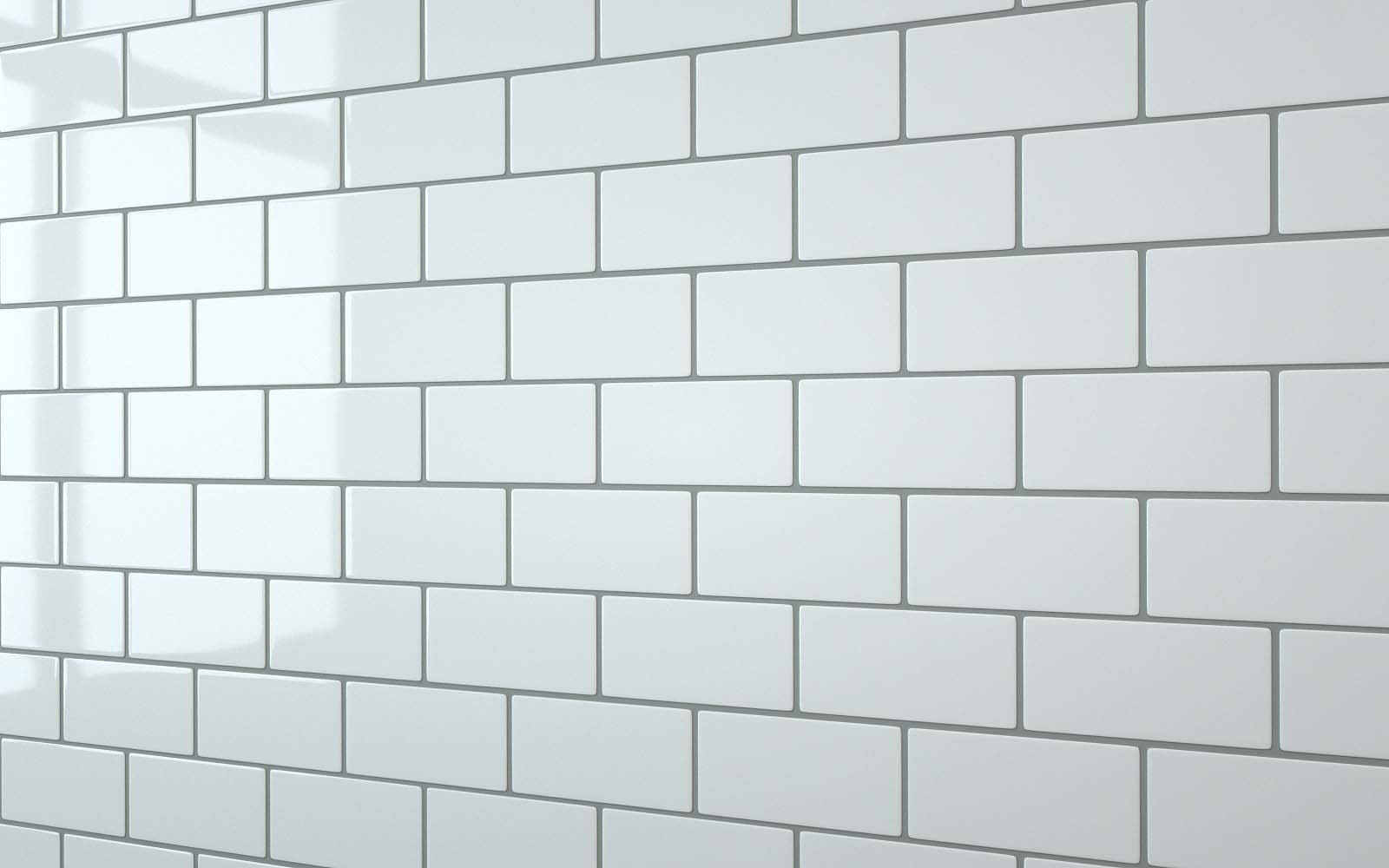 Sample: Small Flat Metro Portrait White With Dark Grey Grout - Reco ...