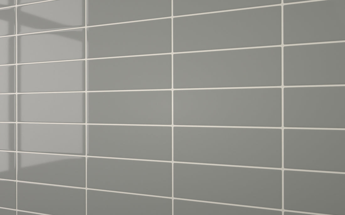 Flat Metro Large Linear Tile Dark Grey Wall Panel - Reco Surfaces