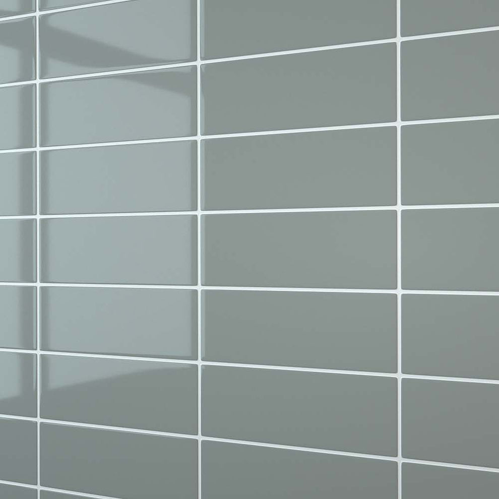 Flat Metro Large Linear Tile Dark Grey Wall Panel - Reco Surfaces