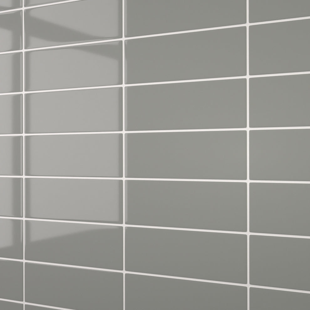 Flat Metro Large Linear Tile Dark Grey Wall Panel - Reco Surfaces