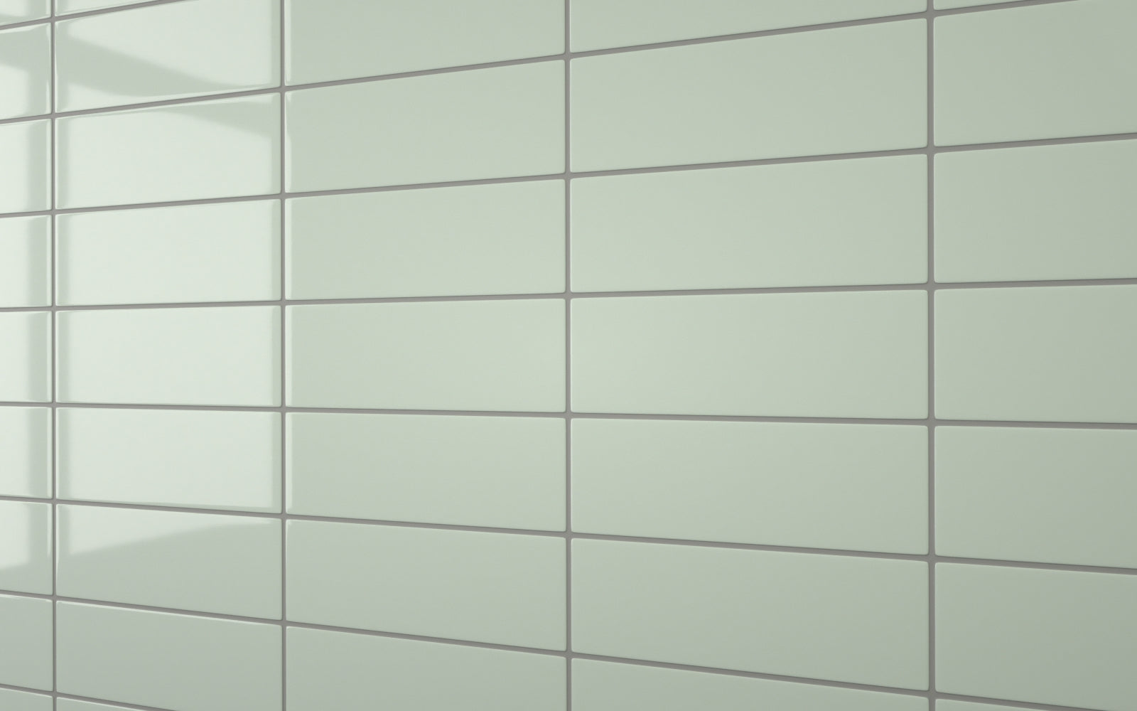 Flat Metro Large Linear Tile Glass Green Wall Panel - Dark Grey ...
